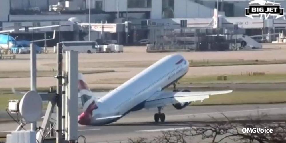 This Viral Video Shows British Airways Plane Almost Flipping Over While ...